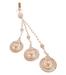 Blissful Triple Layered Silver-White Pearl Saree Challa/ Waist Key ...