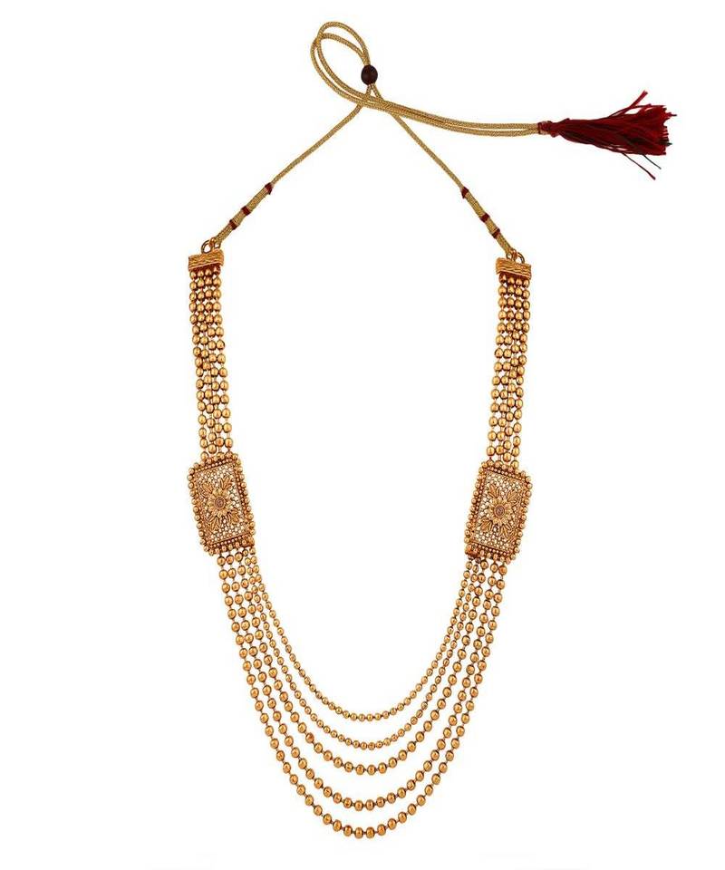 Traditional Gold Plated Long and Short Necklace and Earring Jewellery ...