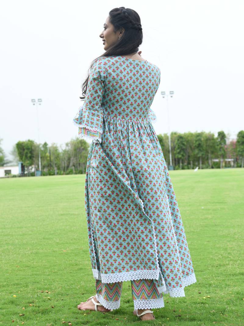 AYKA PRINTED COTTON SUIT SET - Aaheli - 4054453