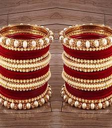 Traditional Maroon Classy Look Multi Bangles for Women - ALZAWIAH - 4054857