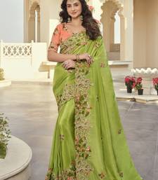 Charming Viscose with golden smoke Embroidered Designer Saree - YOMIKA ...