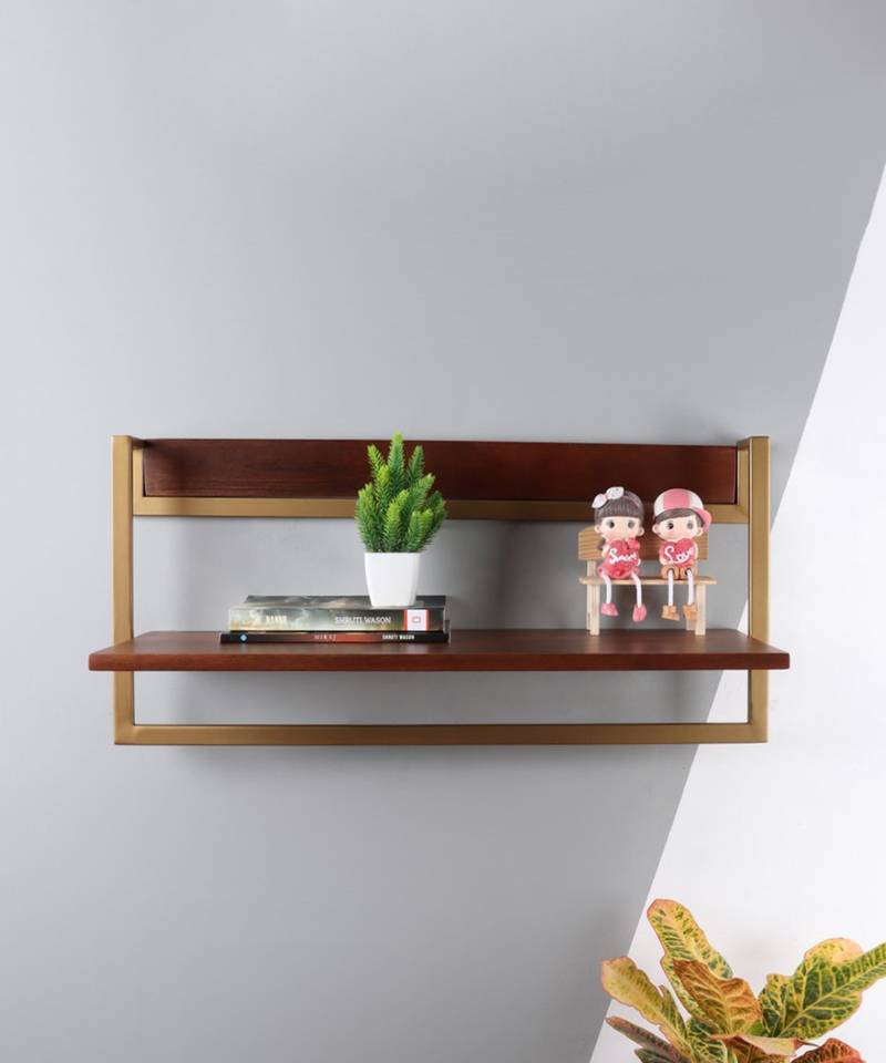 Gemmy Cinnamon Wall Shelf (Horizontal) - BRICK BROWN - 4064372