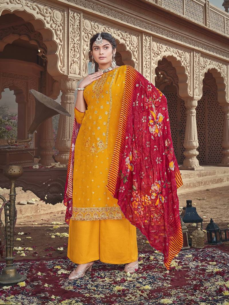Yellow Colour Amazing Sharara For Trendy Looks - KSM PRINTS - 4073233