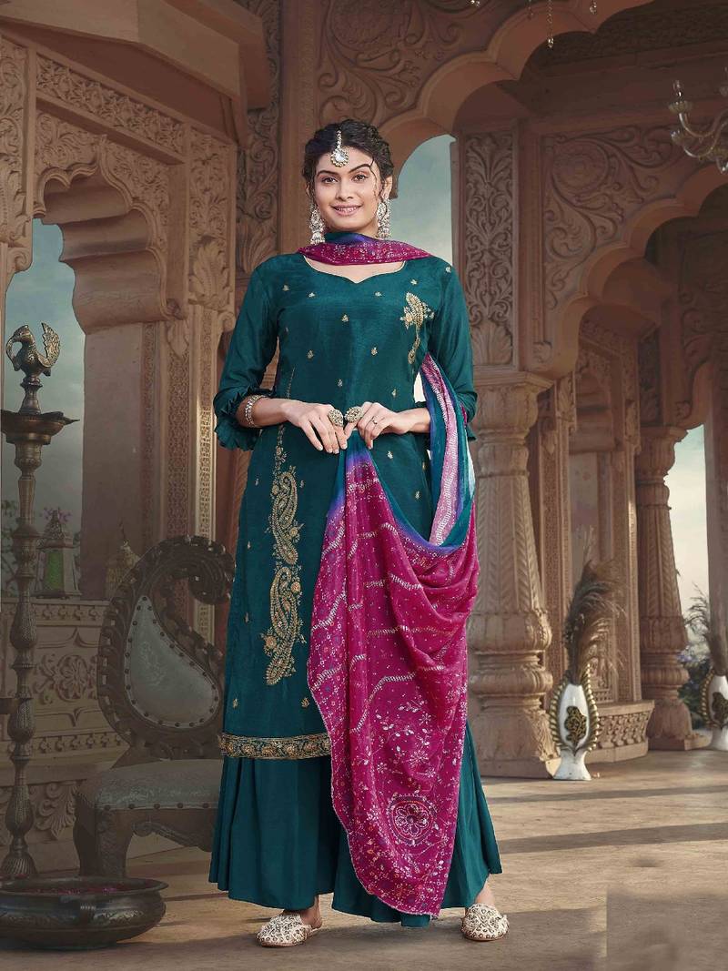 Rama Colour Amazing Sharara For Trendy Looks - KSM PRINTS - 4073234