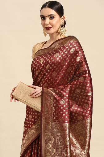 Maroon Saree - Buy Designer Maroon Sarees Online for Women