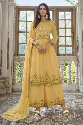 Yellow Suits Online | Buy Yellow Color Salwar Kameez from Best ...