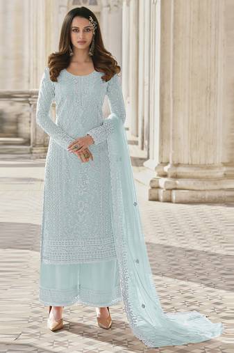 Palazzo Suits - Shop Latest Designer Palazzo Dress Online at Mirraw