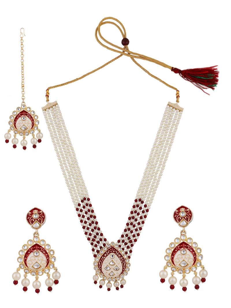 Maroon necklace-sets - ZaffreCollections - 4089677