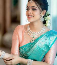 Rama Colour Kalaapi Silk Saree With Beautiful Blouse - Mr & Mrs ...
