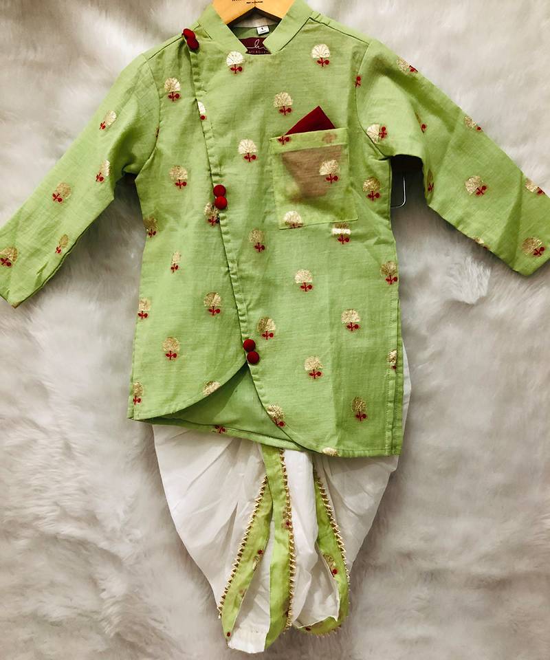 Green Kurta With Churidar - Disha - 4096198