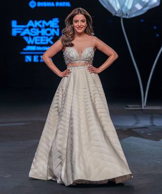 Buy Argent White Organza Pleated Lehenga Set Online for Women by DISHA ...