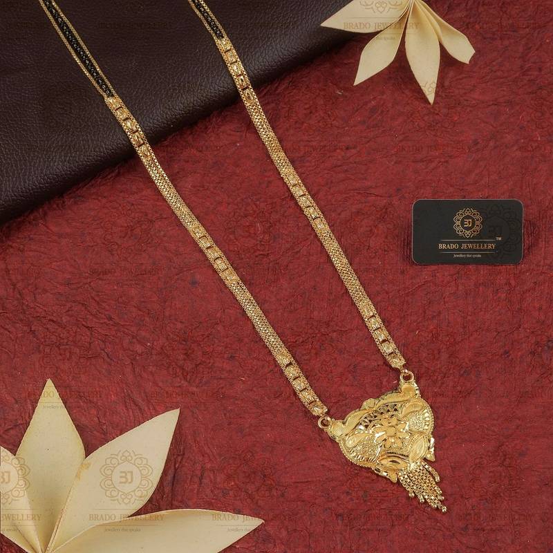 Yellow pearl mangalsutra - The Ostrich Collection - 4101074