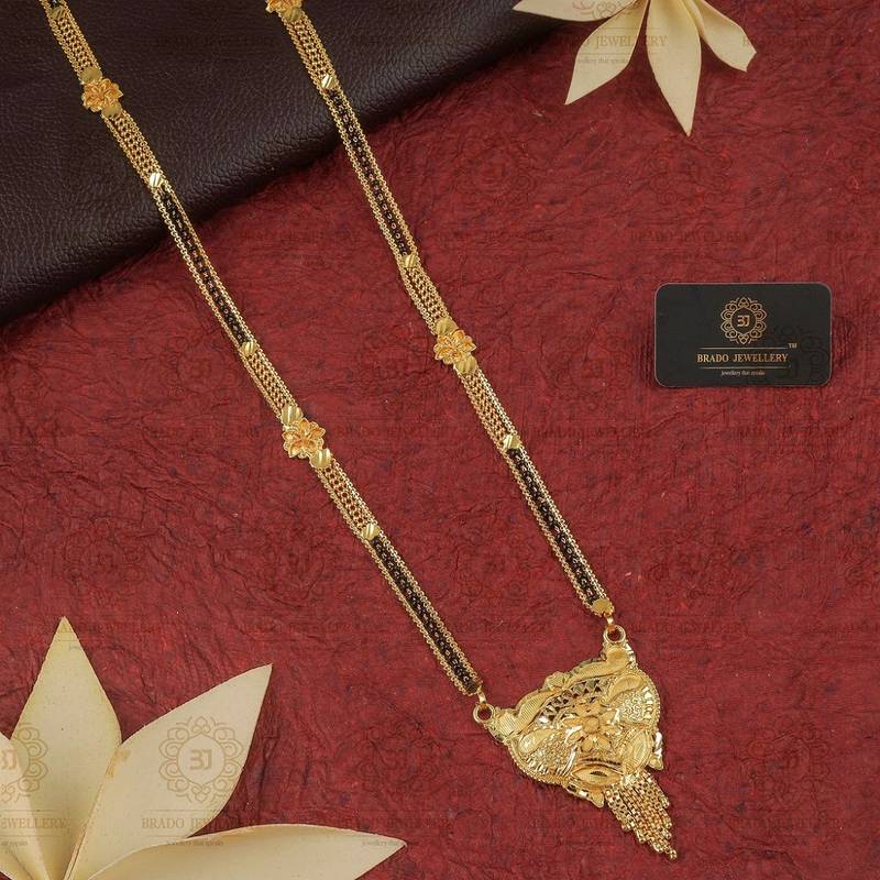 Yellow pearl mangalsutra - The Ostrich Collection - 4101075