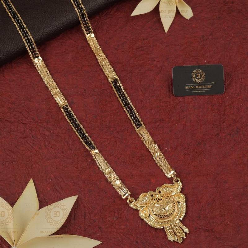 Yellow pearl mangalsutra - The Ostrich Collection - 4101453