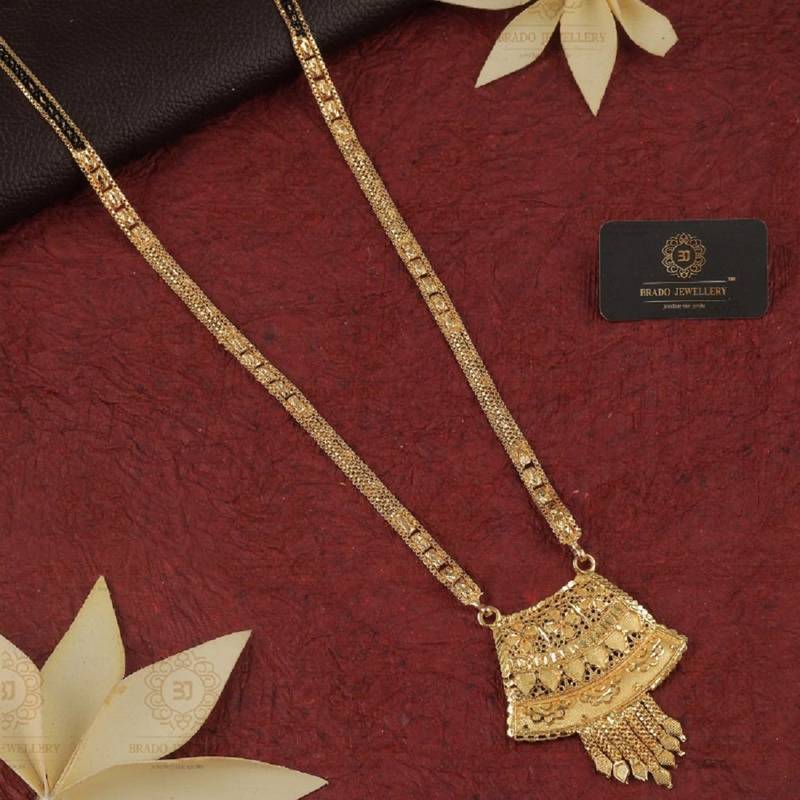 Yellow pearl mangalsutra - The Ostrich Collection - 4102255