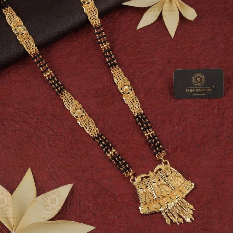 Yellow pearl mangalsutra - The Ostrich Collection - 4102270