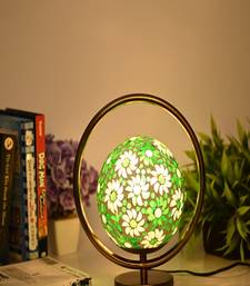 Designer & Decorative Round Table Lamp With Decorative Colorful Glass ...