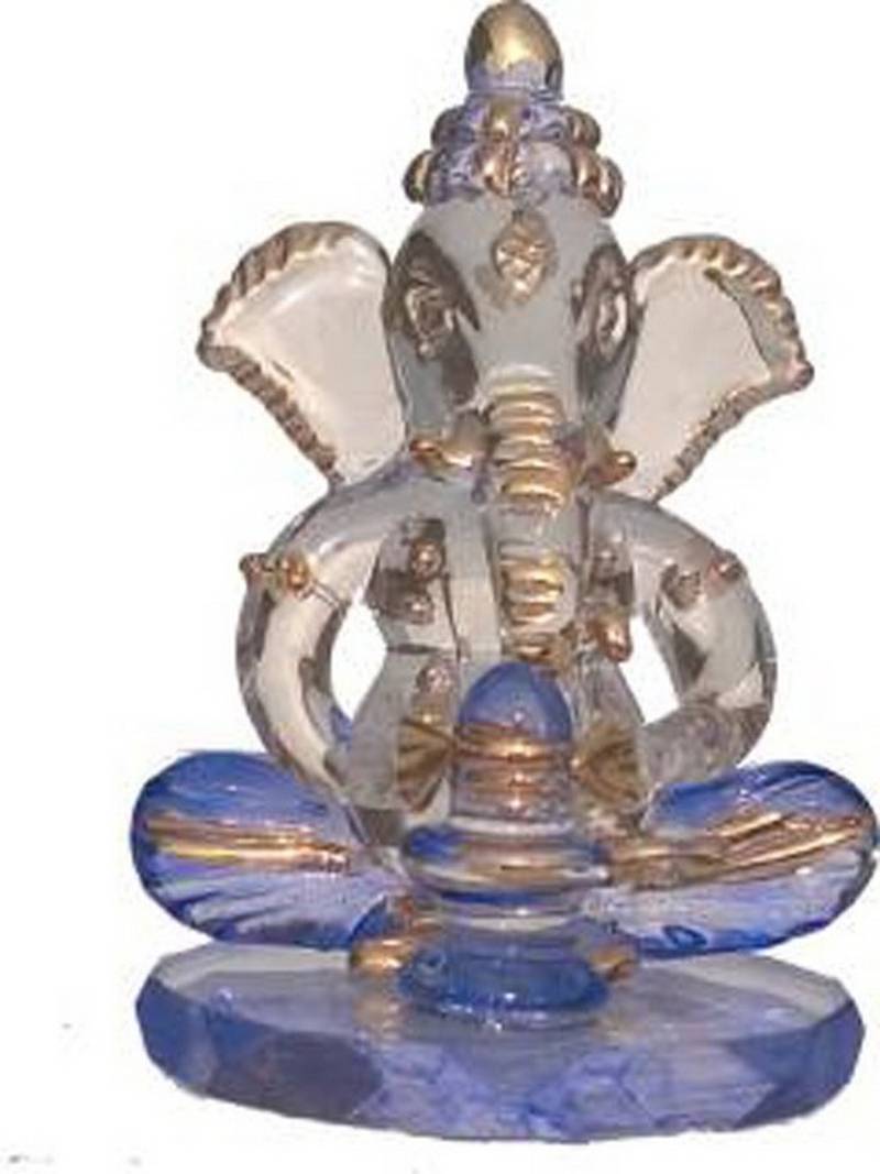 Praying Ganesha To Shivling, Gold Polished Showpiece, Purple - 1st Time ...