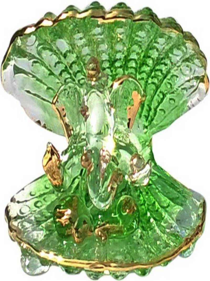 Blessing Ganesha In Seashell, Showpiece Statue, Green - 1st Time - 4105163