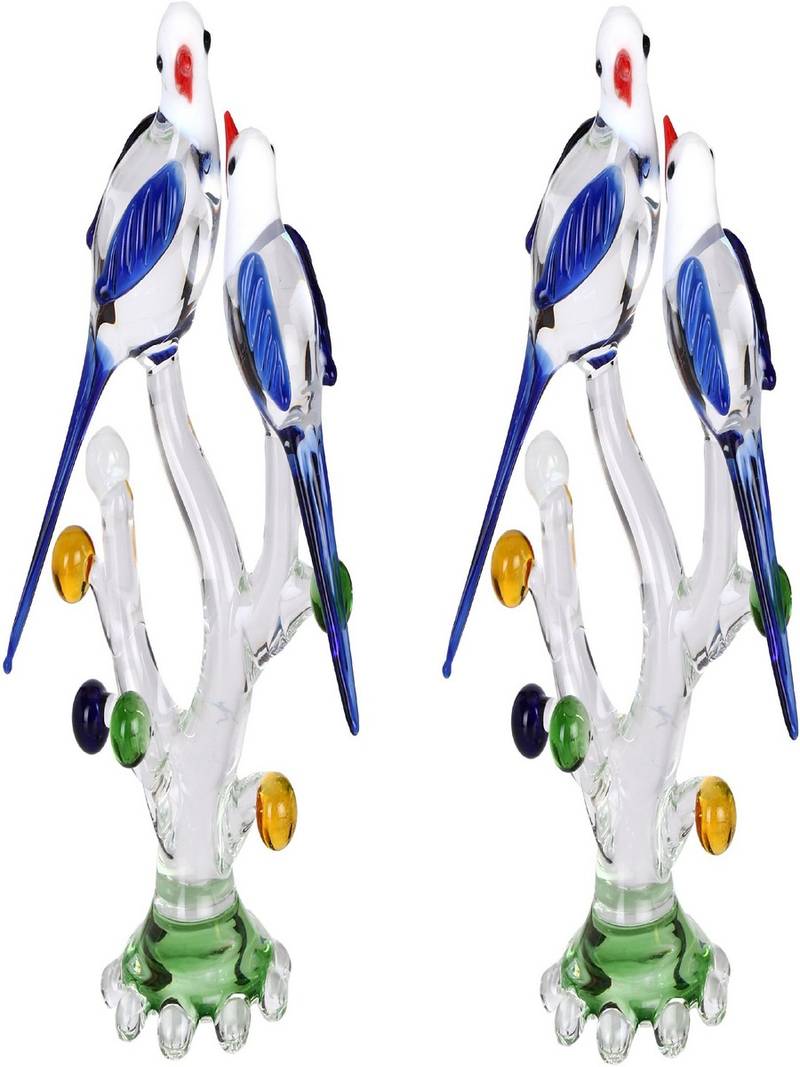 Shining Natural Loving Blue Birds Pair Relaxing On A Well-Favoured Tree ...