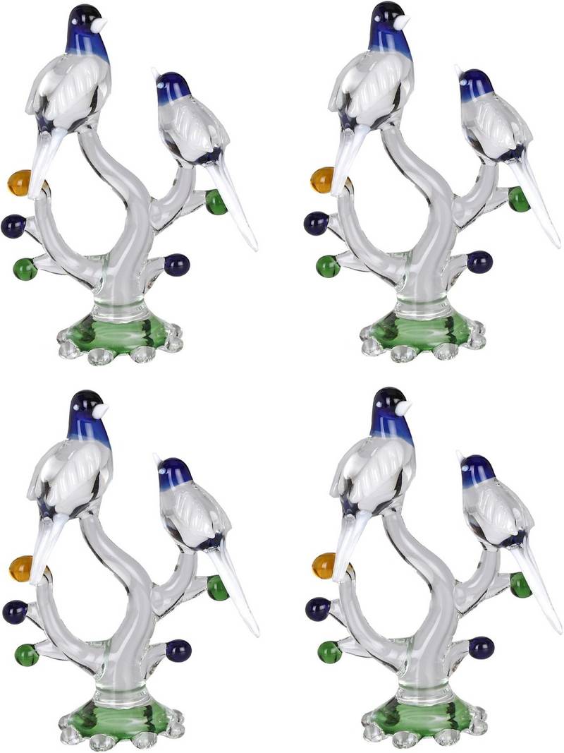 Shining Natural Loving Blue Birds Pair Relaxing On A Well-Favoured Tree ...