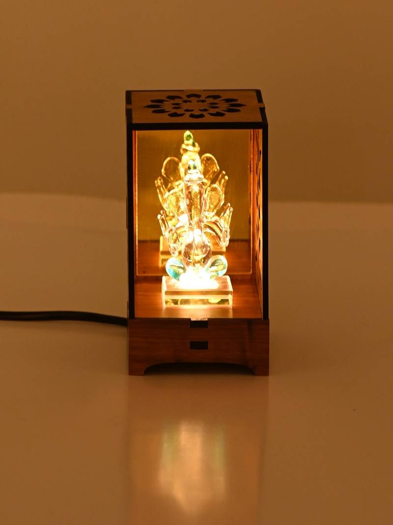 Ganesha Pooja Mandir For Home Tample With LED Light- A1 - 1st Time ...