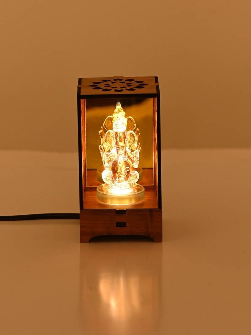 Ganesha Pooja Mandir For Home Tample With LED Light- A4 - 1st Time ...