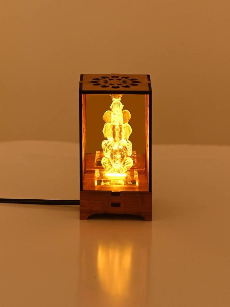 Ganesha Pooja Mandir For Home Tample With LED Light- A6 - 1st Time ...
