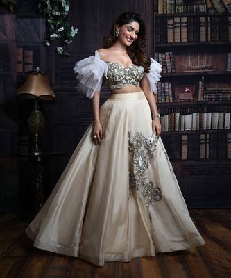 Buy Beige Subtle Lehenga Set Online for Women by ARCHANA KOCHHAR - 4109736