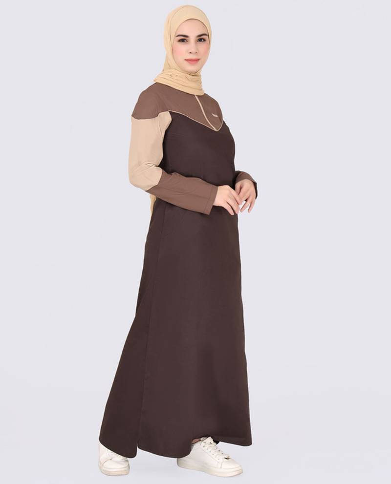 Latte Love Contrast Color Jilbab| Silk Route | Length 60 - Silk Route ...