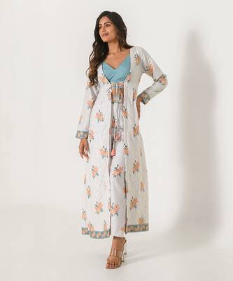 Buy Striped Pista Cape Set Online for Women by PASHA INDIA - 4121888