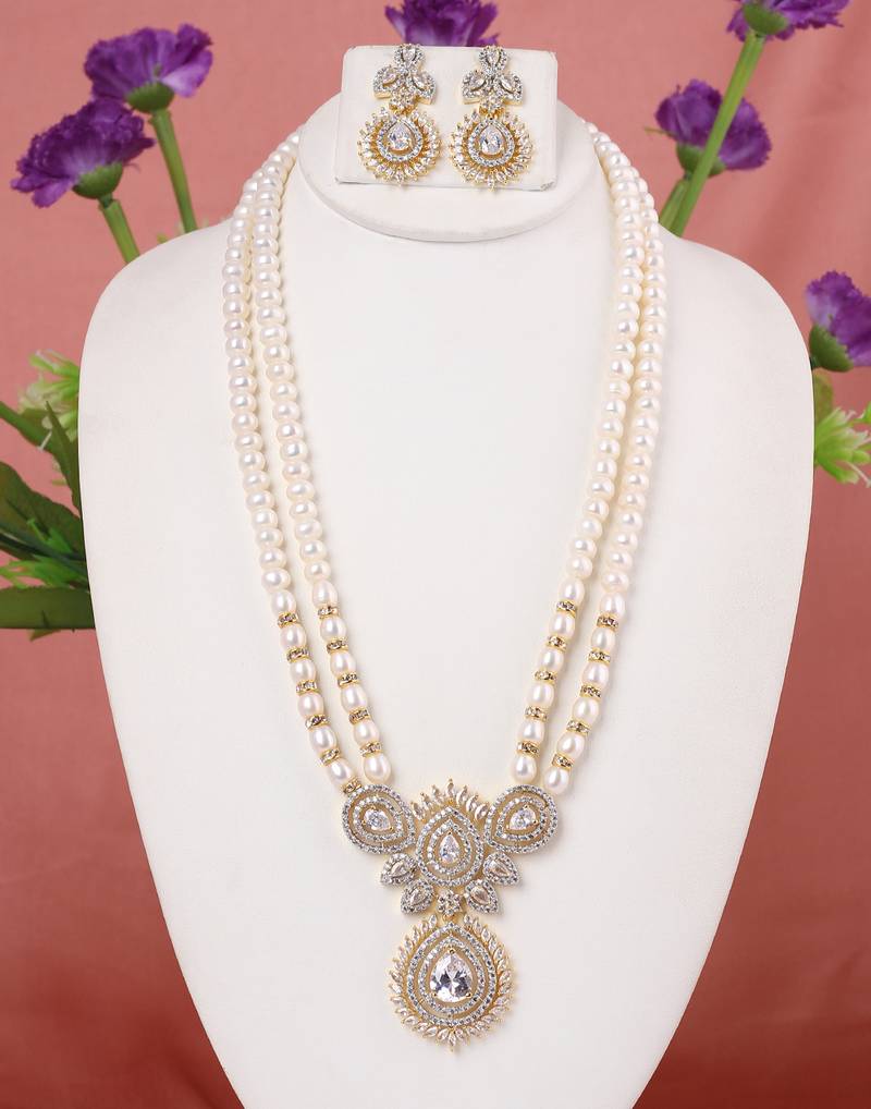 Real Natural Hyderabadi pearls Set With Certificate - Pitti Jewels And Pearls - 4123095