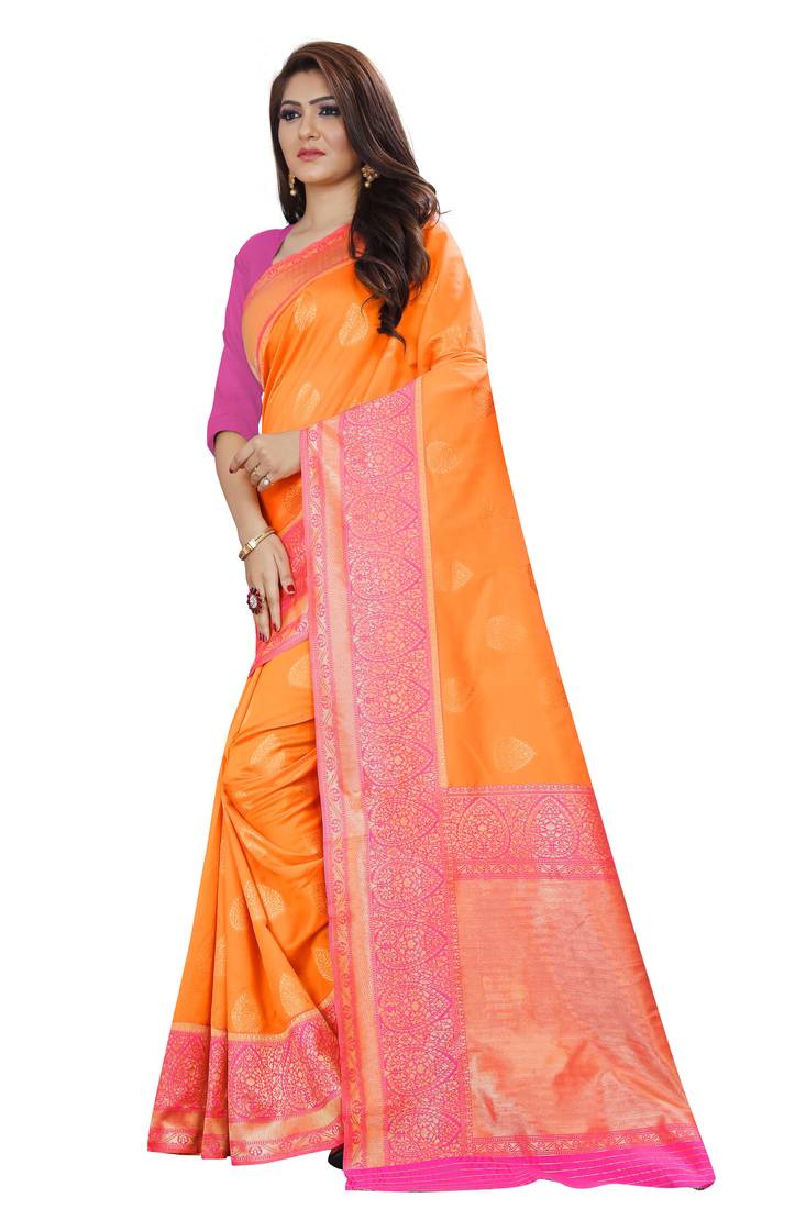 mengo pure Rapier weaving soft silk Sarees - Mr & Mrs Creation - 4125525