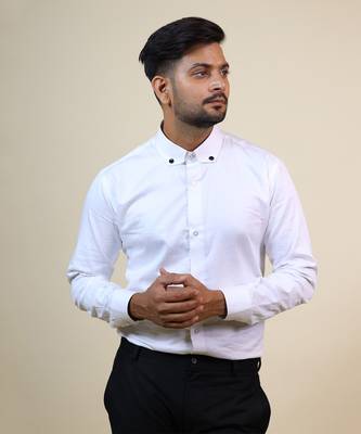 Buy White Fuero Designer Collar Shirt Online for men by HILO DESIGN ...