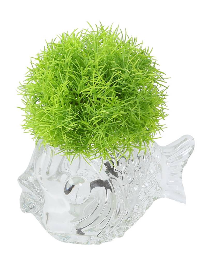 Thick Crystal Fish Design Vase - Aapno Rajasthan - 4127587