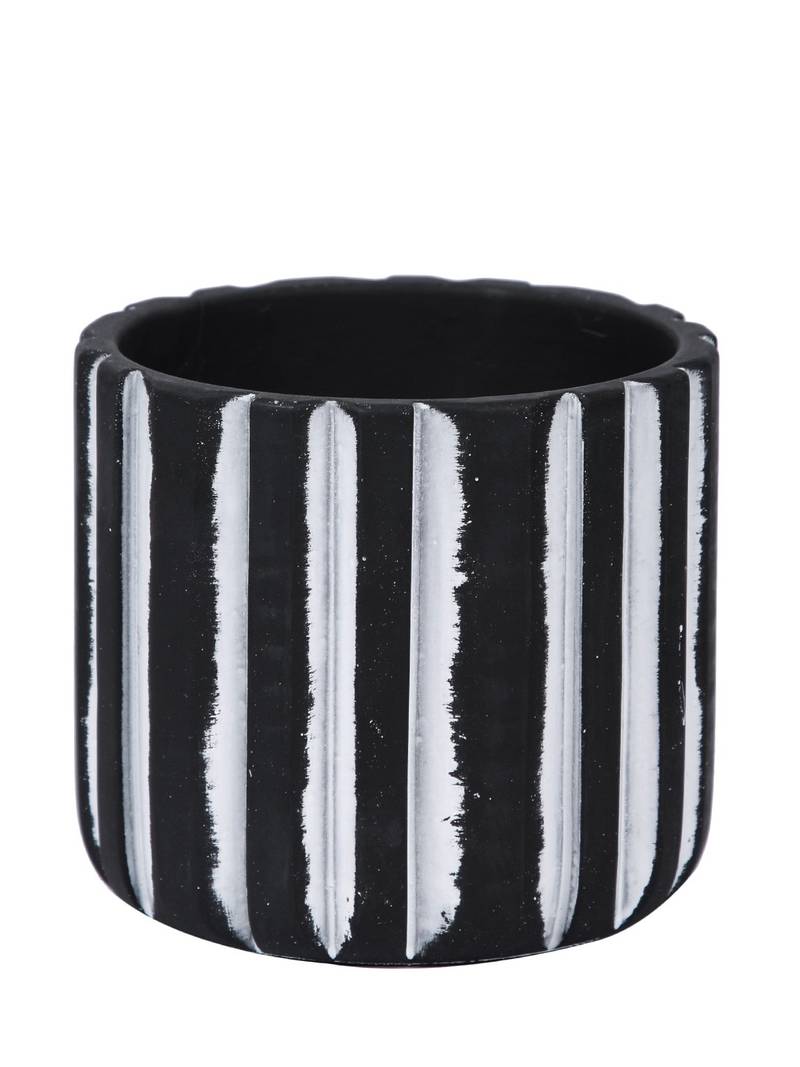 Linear Pattern Ceramic Indoor Planter - Aapno Rajasthan - 4127620