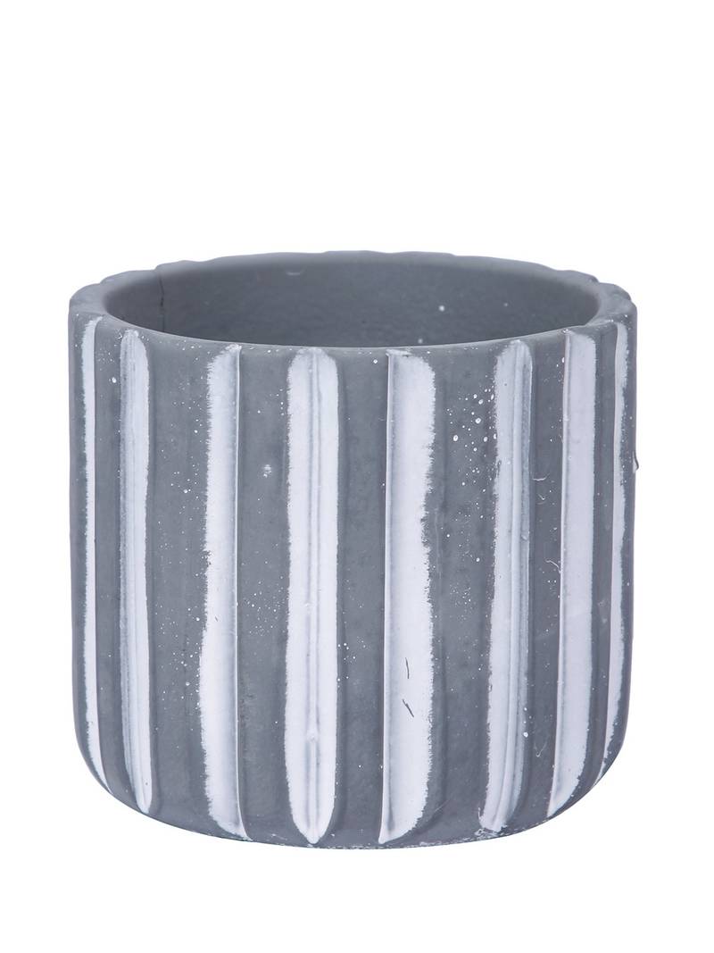 Striped Ceramic Planter - Aapno Rajasthan - 4127621