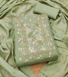 Green embroidered organza salwar - Griva Designer - 4130642