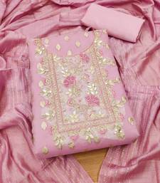 Pink embroidered organza salwar - Griva Designer - 4130643