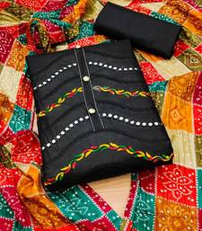 Black embroidered cotton salwar - Griva Designer - 4130669