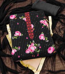 Black embroidered georgette salwar - Griva Designer - 4131208