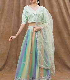 Multi Colour Embroidered Attractive Party Wear Velvet Lehenga choli ...