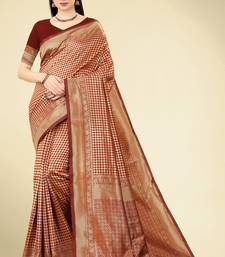Maroon Colour Banarasi Silk Saree For Traditional Look - KSM PRINTS ...