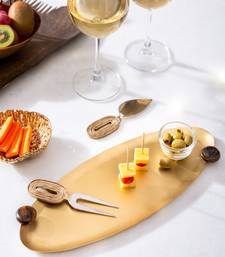 Gold Brass Large Dazzle Orbit Platter - SEREIN - 4152758