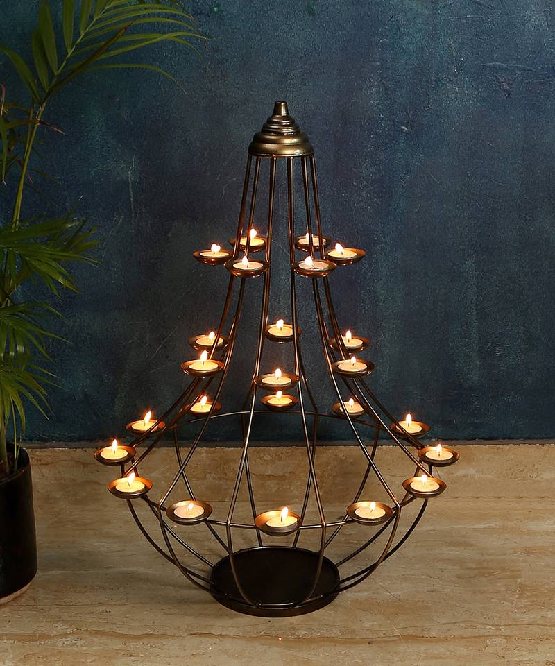 Ektara Floor Tlight Stand - NAKSHIKATHAA - 4155444