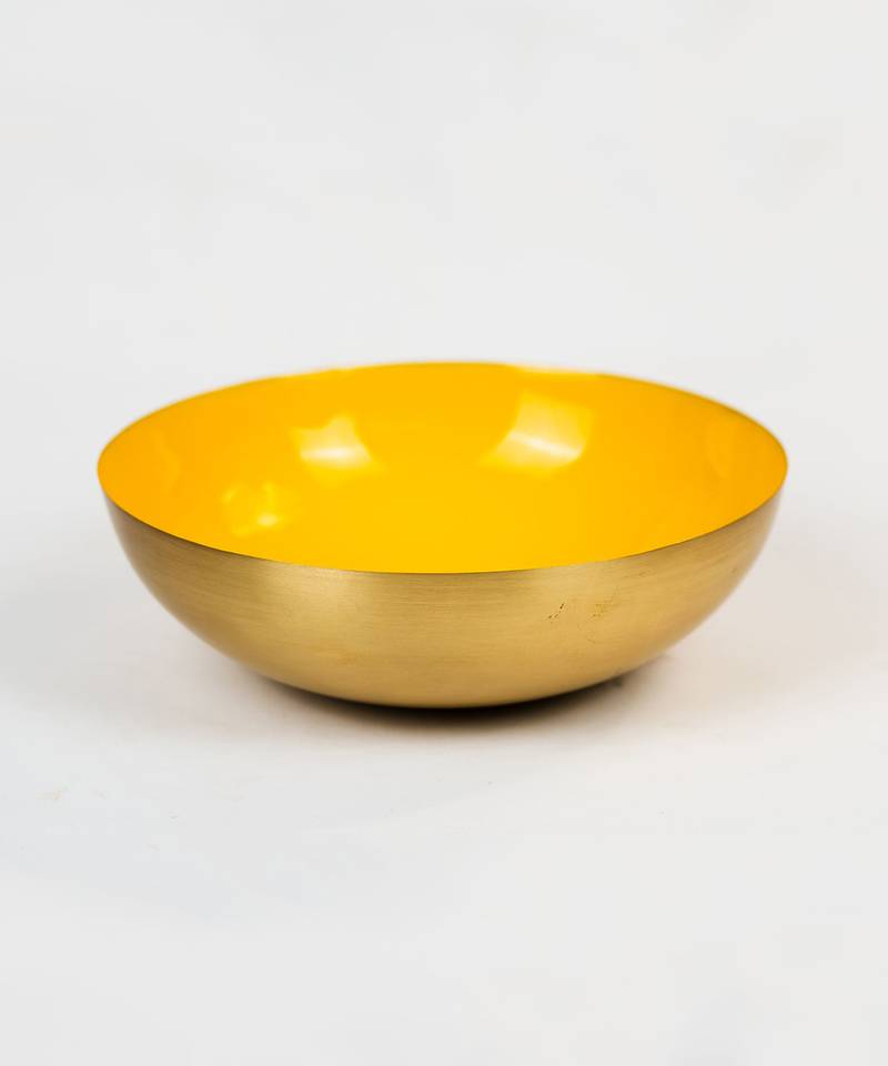 Serving Bowl Brass Yellow - The Pitara Project - 3961154