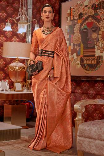 Orange Color Sarees - Buy Orange Saree Online @ Best Prices