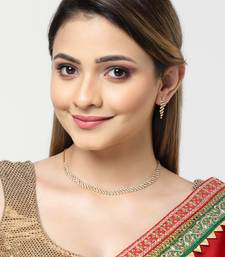 Sasha gold-plated ad-studded jewellery set - Sasha - 4167855