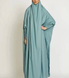 ice blue daily wear jilbab with matching hijab - MODEST CITY - 4176329