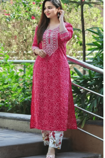 Pink Kurtis - Buy Plain, Designer Pink Kurti Online for Women